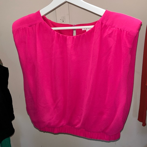 TCEC | Tops | Tcec Silk Blouse W Removable Shoulder Pads | Poshmark